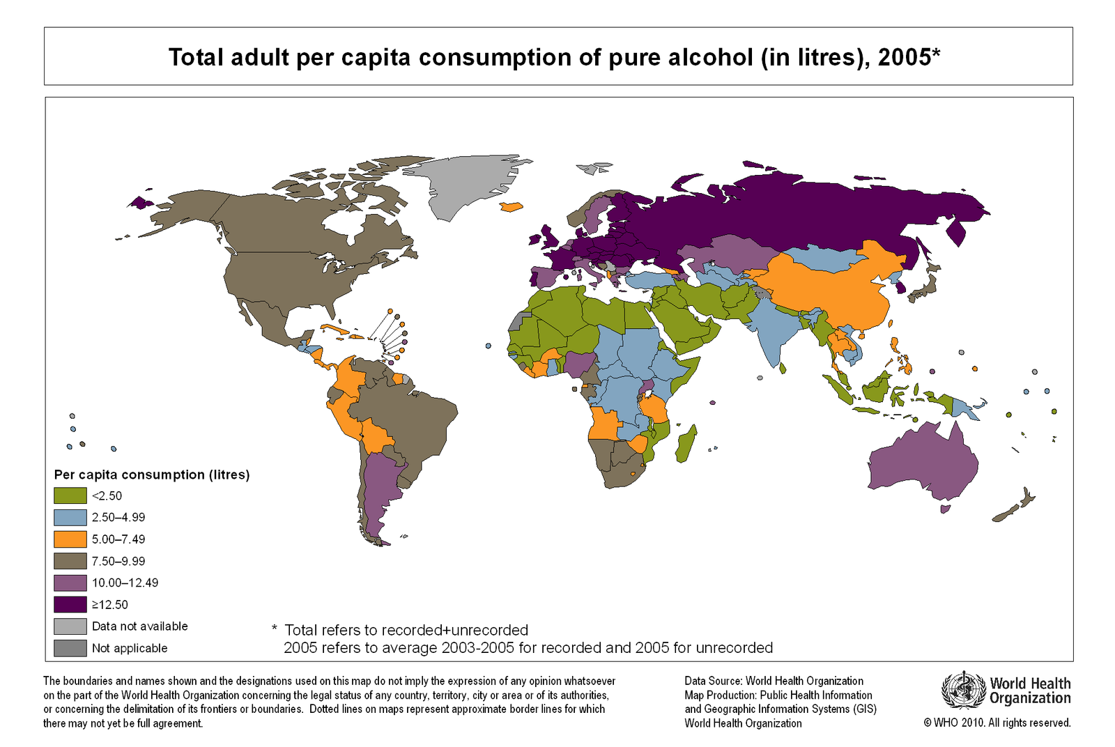 Global Consumption of Alcohol [Consumo de Álcool no Mundo] – Claudia ...